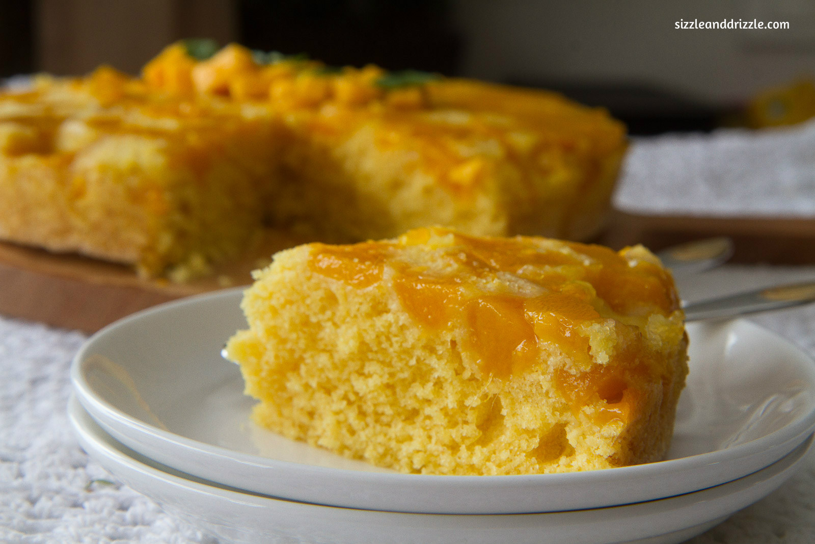 Mango upside down cake – Sizzle and Drizzle